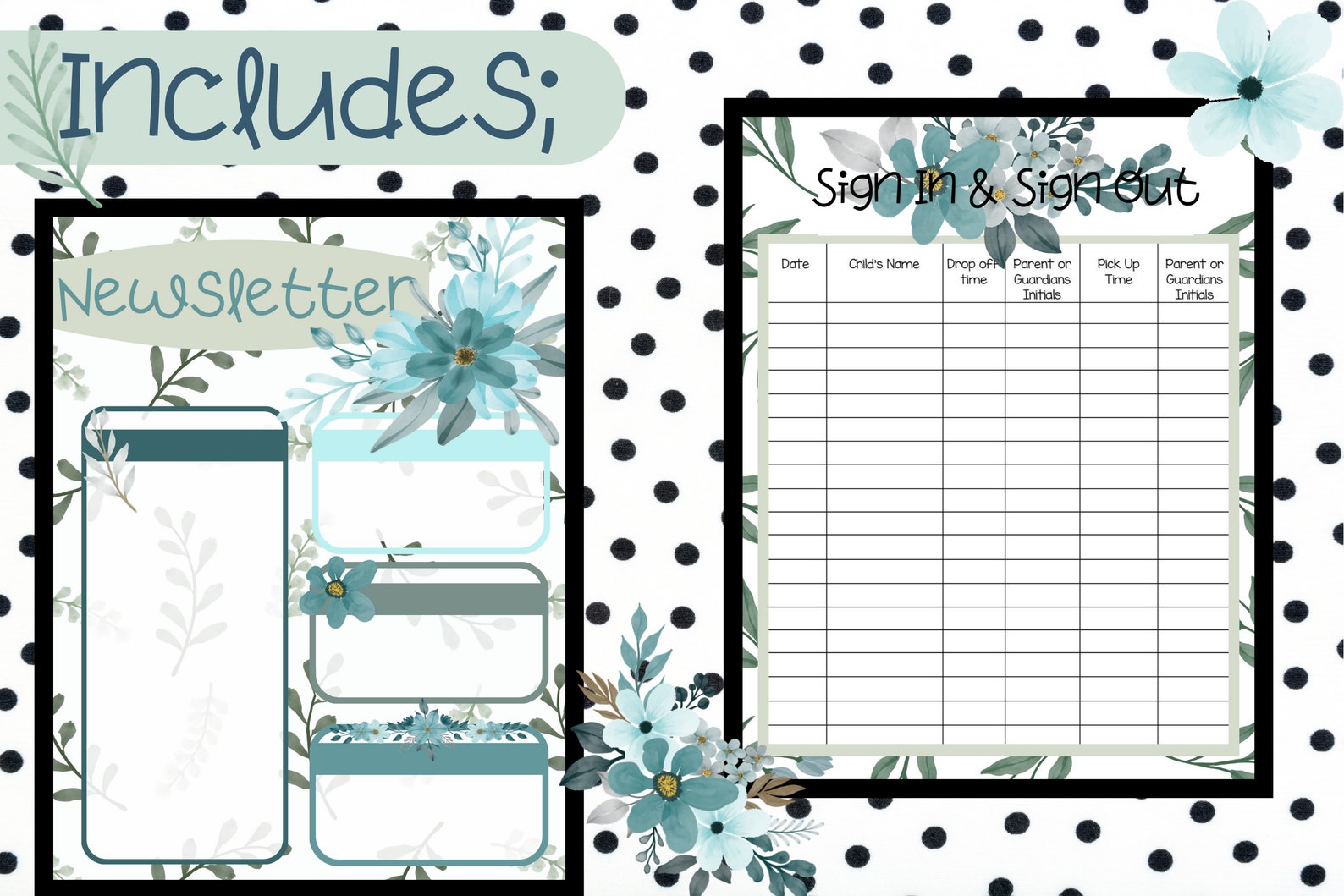 Daycare Parent Board Childcare Information Bulletin Board - Etsy