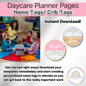 Rainbow Pastel Name Tags | Preschool, Daycare, Childcare Center ...
