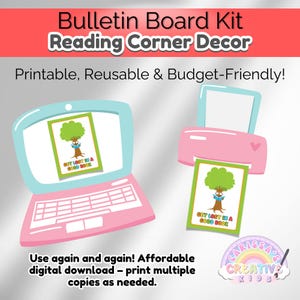 Reading Corner Bulletin Board Kit | Daycare Playroom | Preschool Book ...