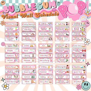 Preschool Classroom Visual Schedule Cards | Editable Template Daycare ...
