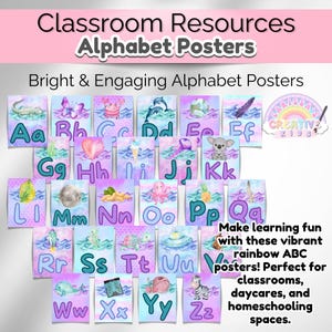 Under the Sea Alphabet Posters Preschool Classroom Decor | Mermaid ...