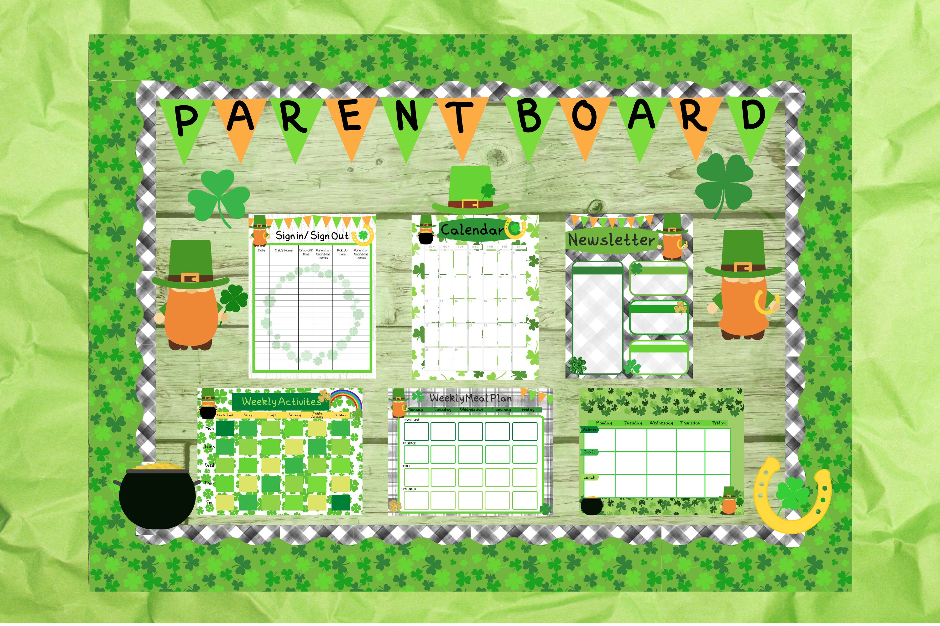 Daycare Parent Board| Childcare Information Bulletin Board Templates ...