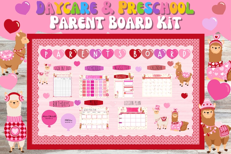 Daycare Parent Board| Childcare Information Bulletin Board Templates ...