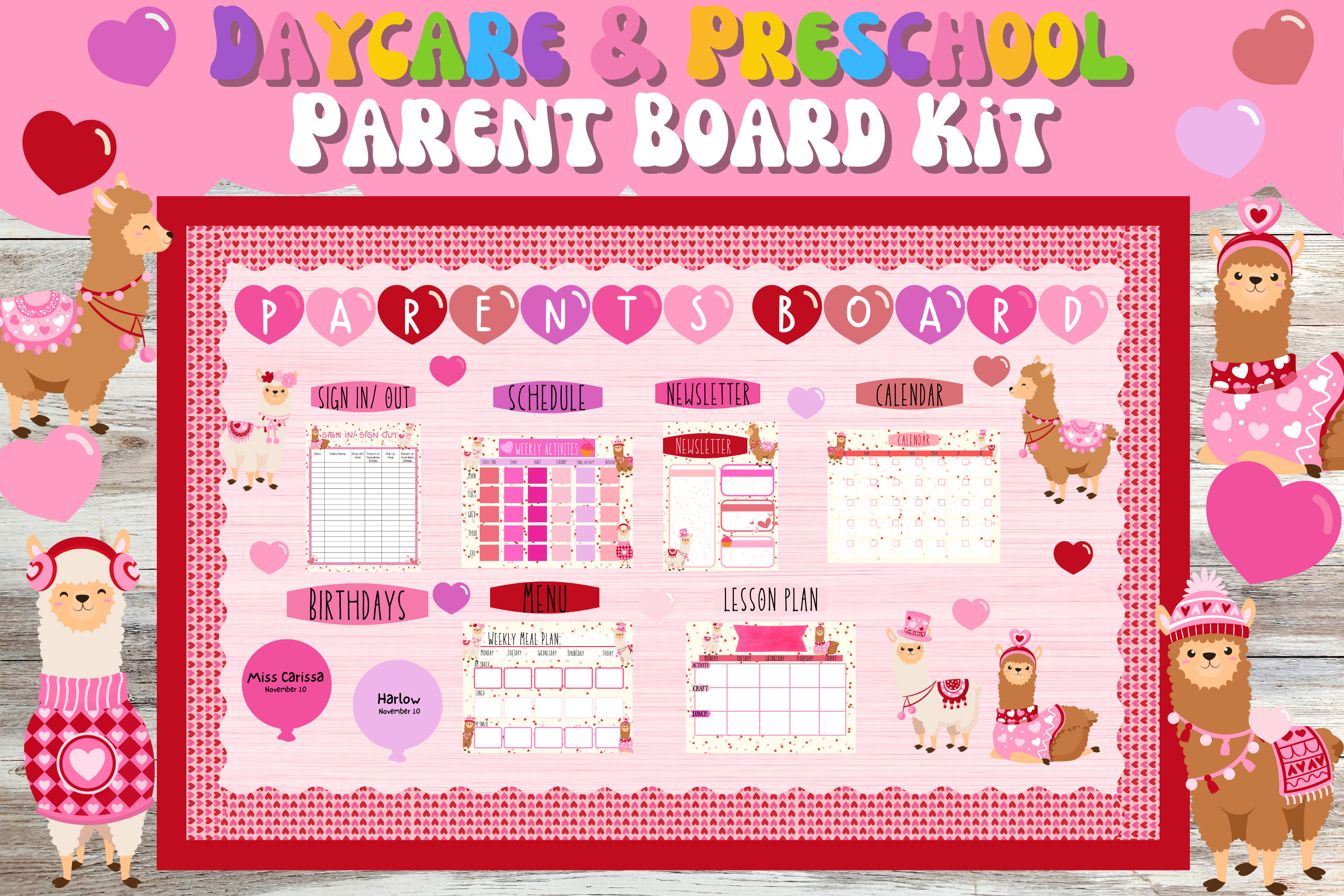 Daycare Parent Board Childcare Information Bulletin Board - Etsy