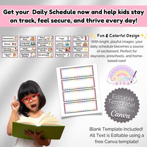 Printable Daily Schedule Cards for Daycares, Preschools & Childcare ...