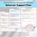 Daycare Forms Behavior Support Plan | Classroom Behavior Management ...