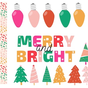 Merry and Bright Christmas Classroom Bulletin Board | Bulletin Board ...