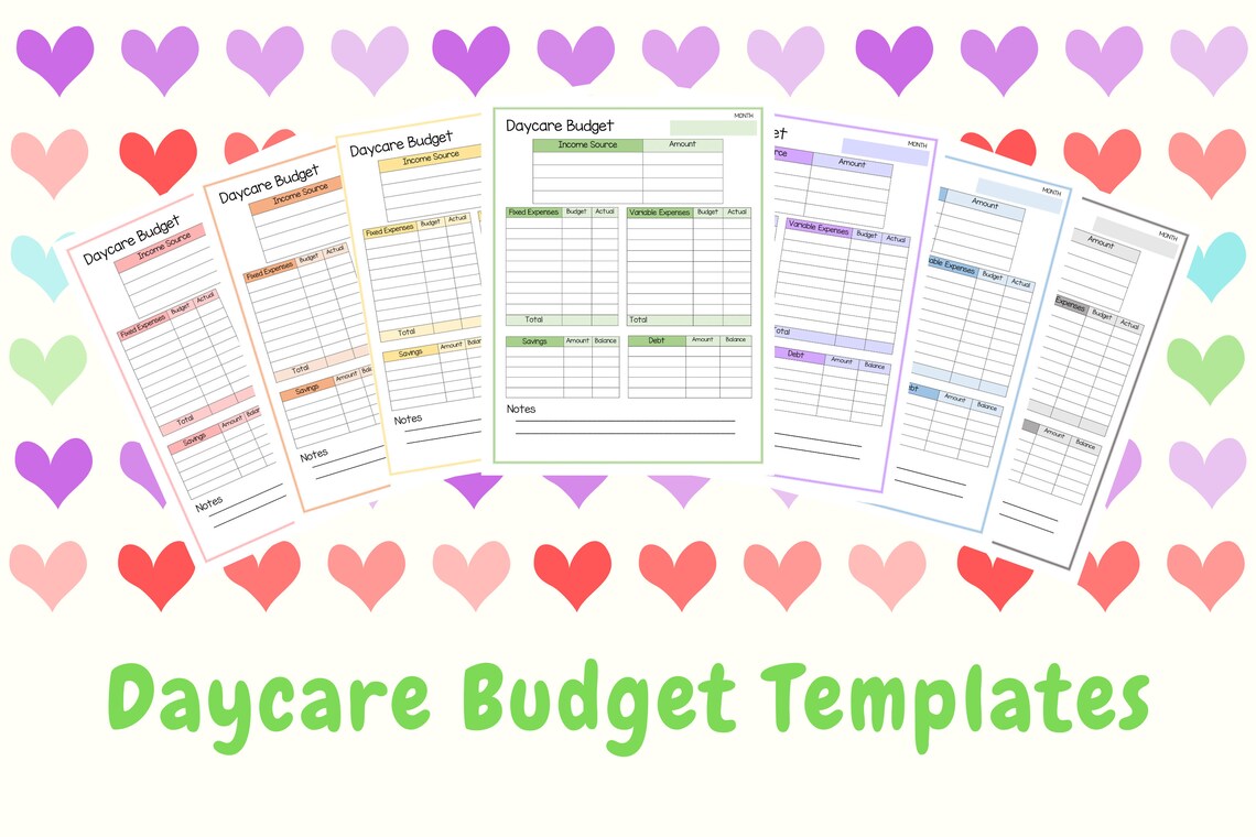 Daycare Budget Template - Etsy Canada