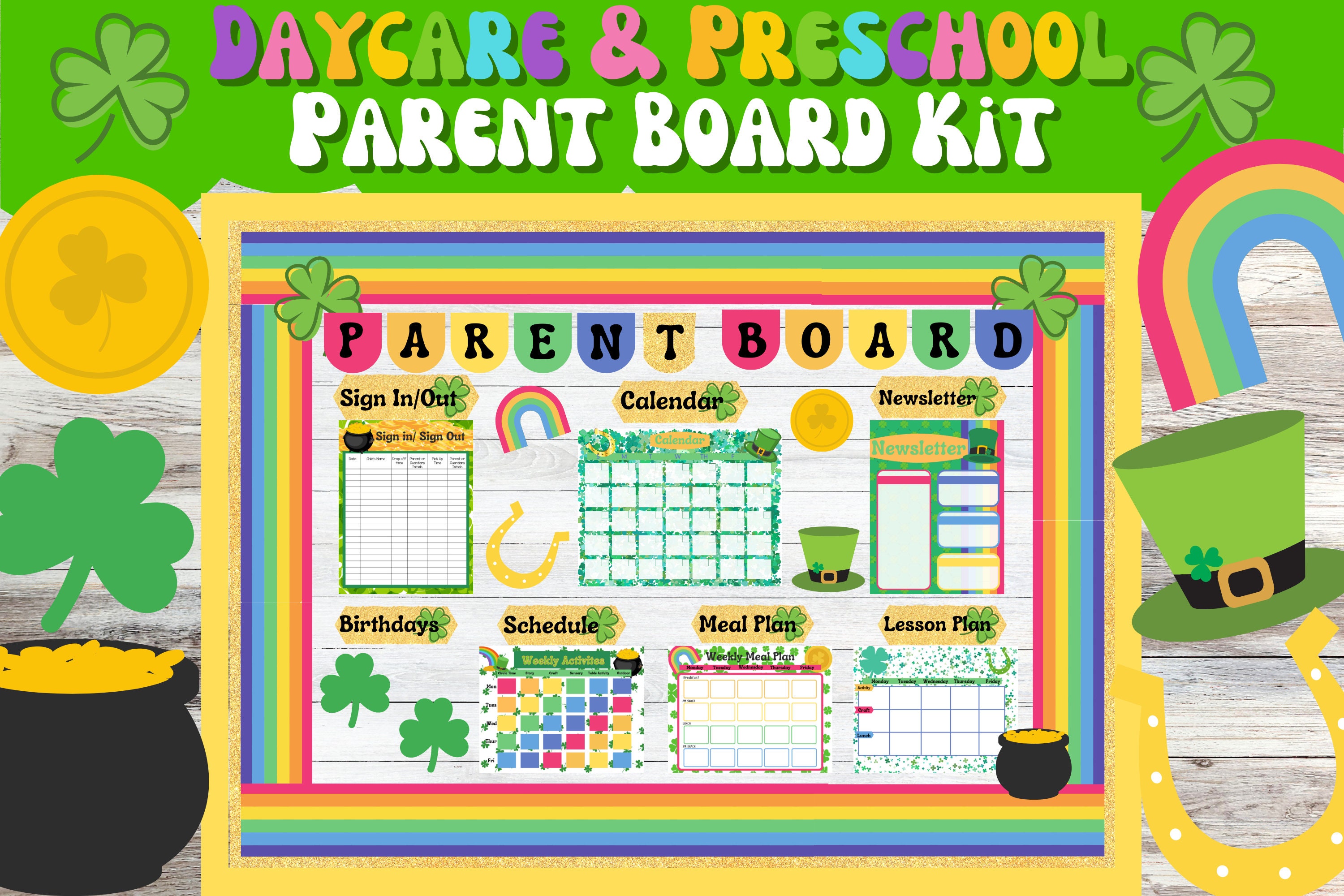 Daycare Parent Board| Childcare Information Bulletin Board Templates ...