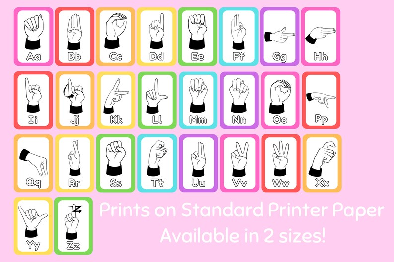 American Sign Language Classroom Posters ASL Posters Classroom ASL ...