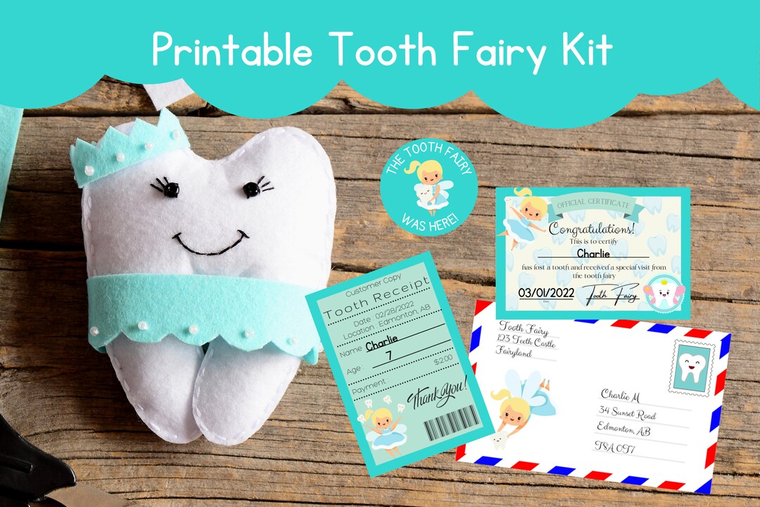 Printable Tooth Fairy Kit | PDF Printable | INSTANT EDITABLE ...