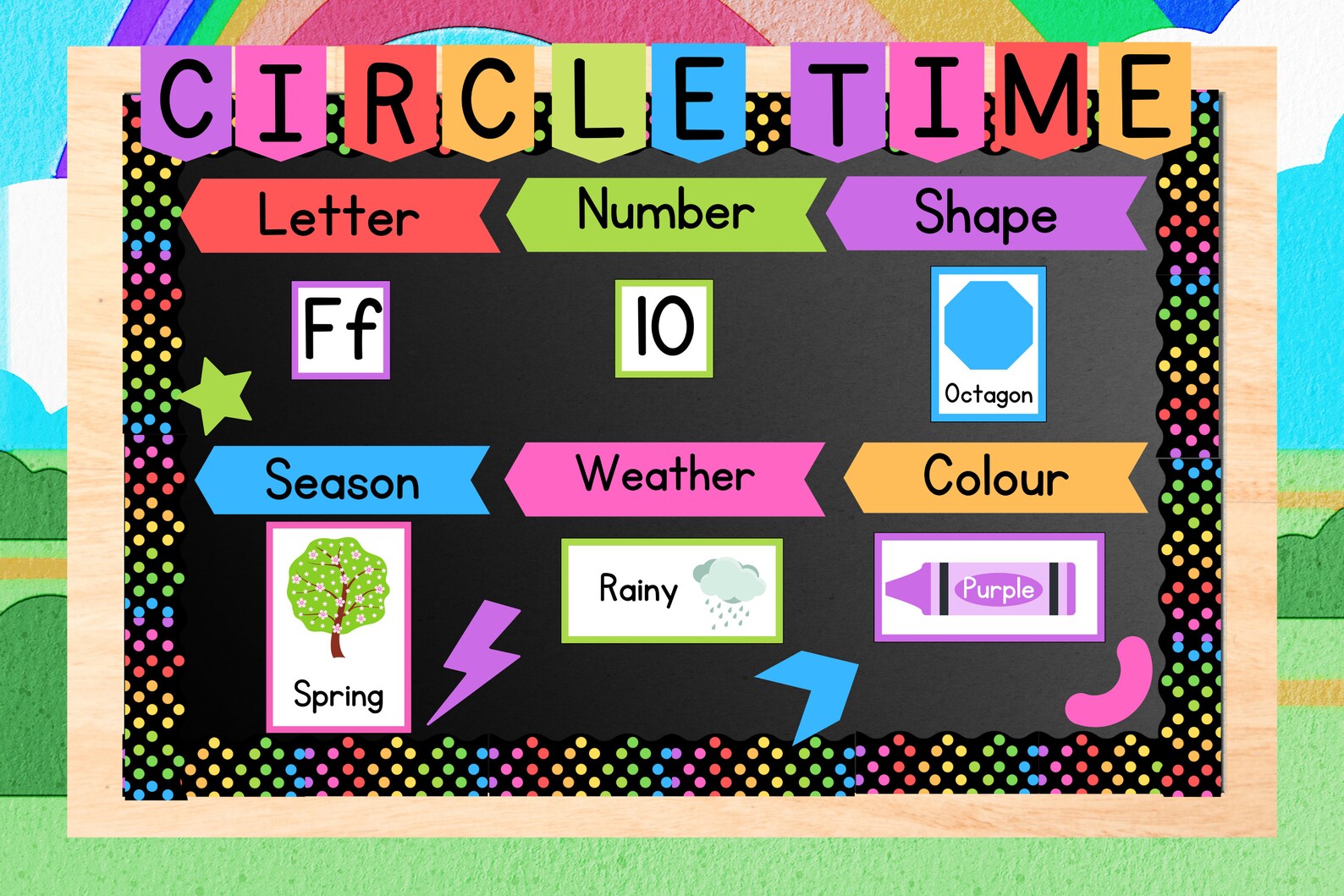 Circle Time Board Daycare Learning Preschool Homeschool - Etsy
