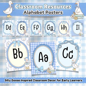 Classroom Alphabet Posters | ABC Playroom Prints Wall Decor | Daycare ...