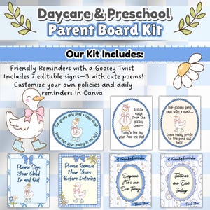 Silly Goose Editable Parent Board Kit | Daycare Bulletin Board ...