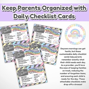 Daycare Forms! Daily Check List Editable Template | Organize Your ...
