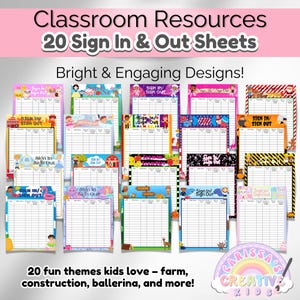 20 Printable Daycare Sign in Sheets | Daycare Sign in Forms | Preschool ...