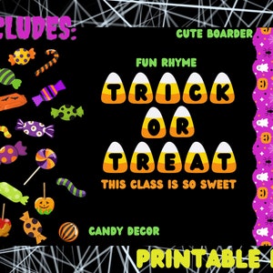 Halloween Classroom Bulletin Board Cute Halloween Class Decor Daycare ...