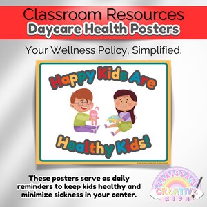 Daycare Sickness Posters | Sick Policy Posters to Help Keep Your Space ...