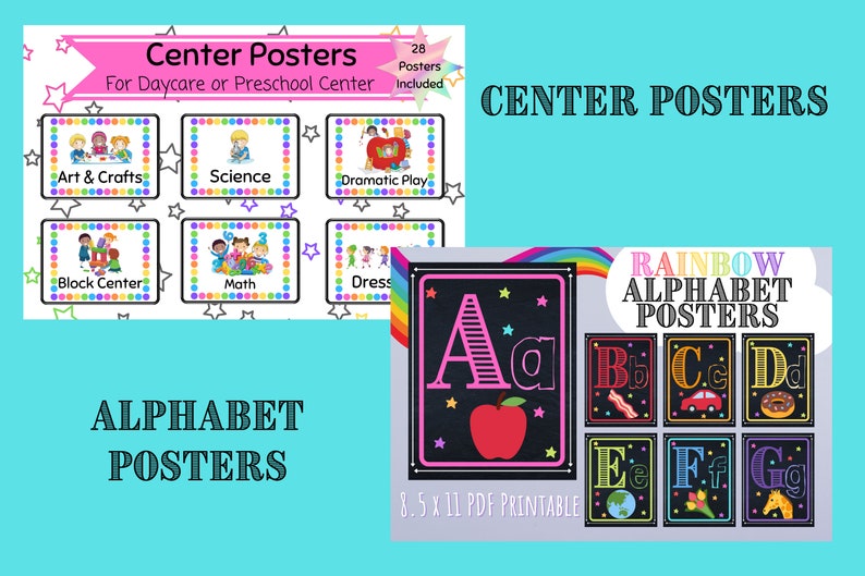 Rainbow Classroom Decor Bundle Daycare Preschool Home - Etsy