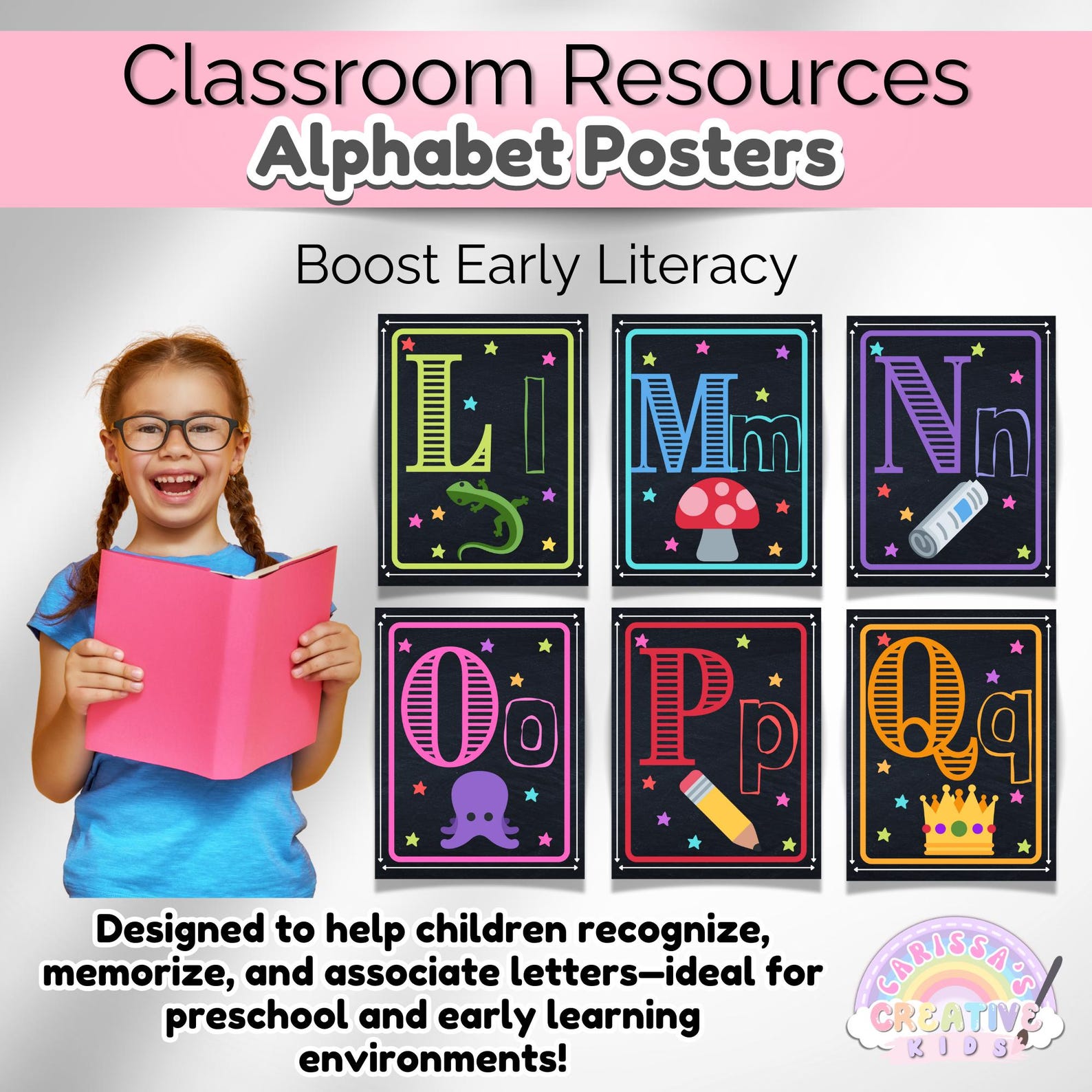 Rainbow Alphabet Posters Preschool Classroom Decor | Alphabet Playroom ...
