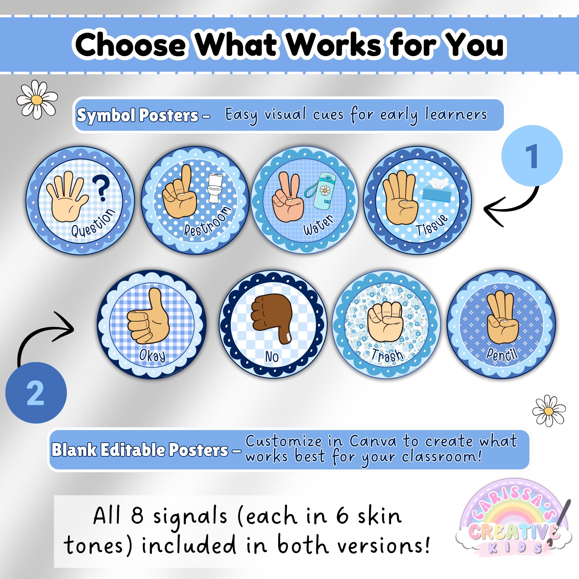 Silly Goose Hand Signal Posters • 6 Skin Tones • Editable Canva ...