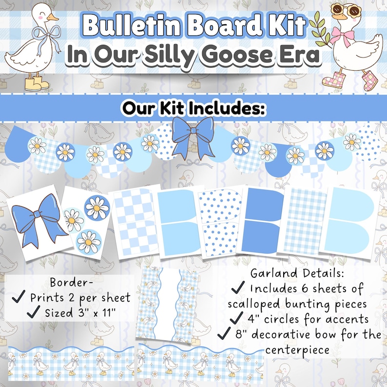 Vintage Retro Country Goose Bulletin Board Kit | Silly Goose Era ...