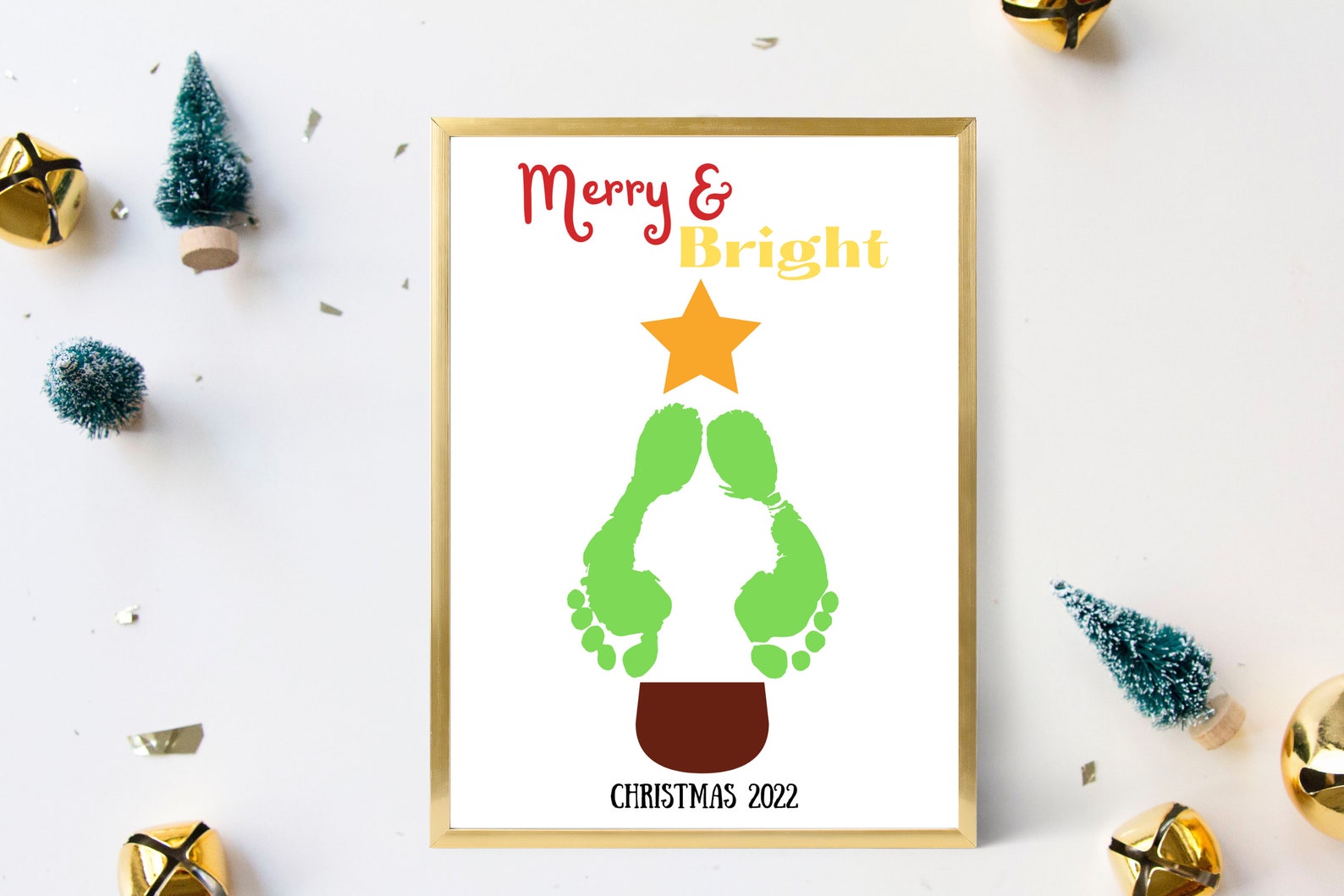Christmas Craft Keepsake, Handprint/ Footprint Art, Daycare Activity ...