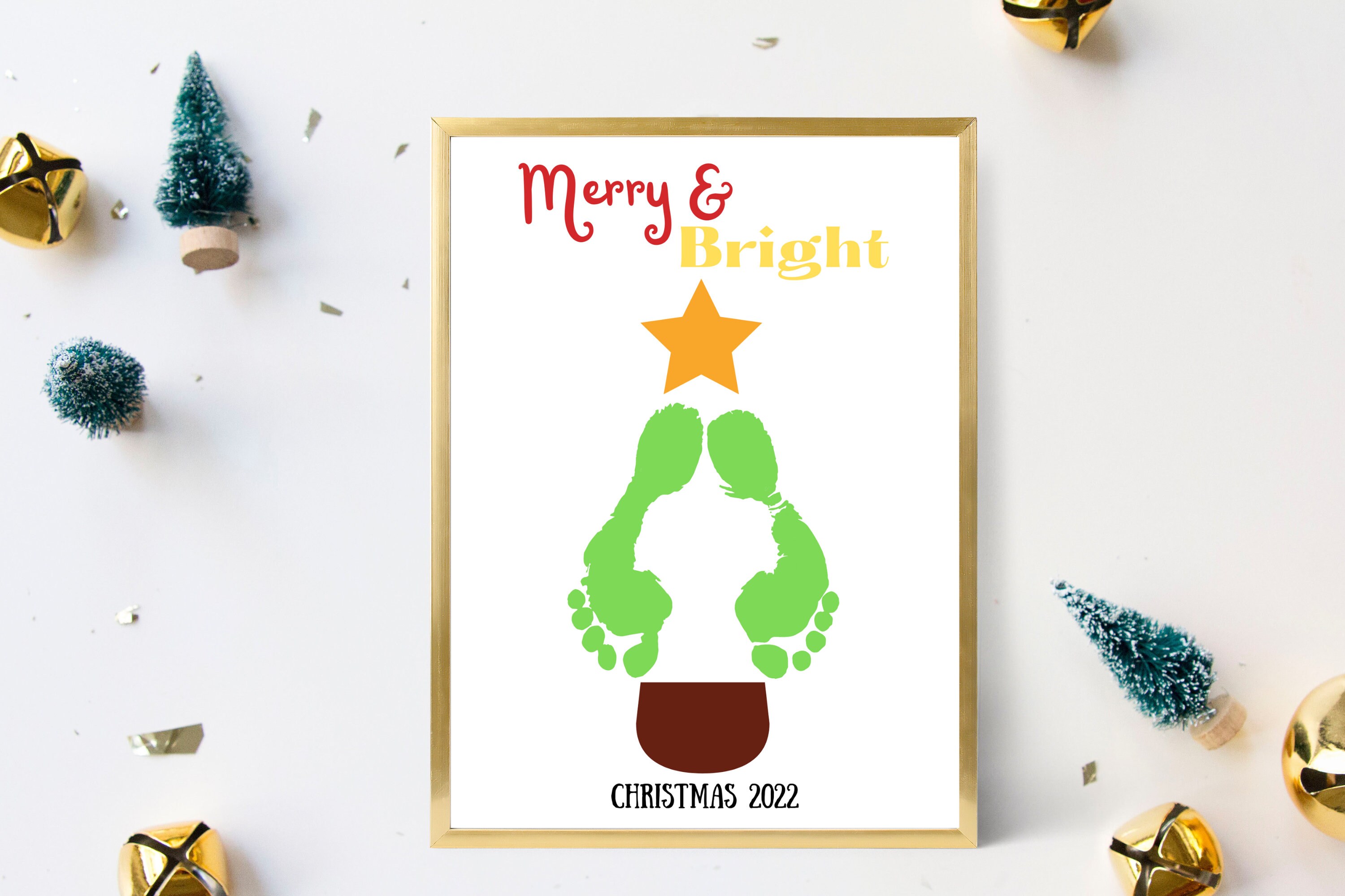 Christmas Craft Keepsake, Handprint/ Footprint Art, Daycare Activity ...
