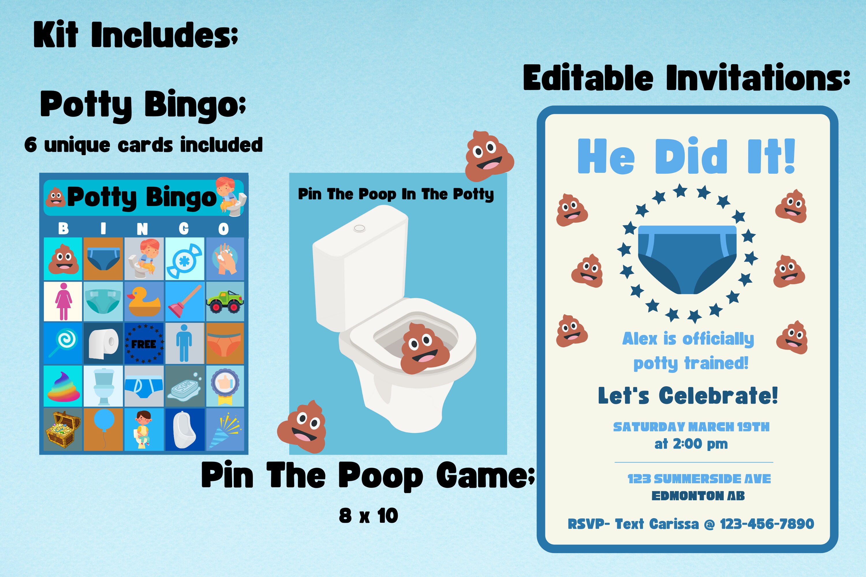 Potty Trained Party Kit | Potty Party | Potty Training Success ...