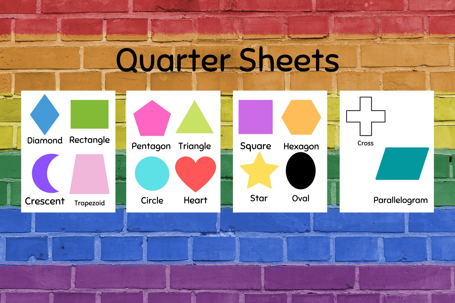 Simple Design Shape Posters| Preschool or Daycare Playroom Decor ...