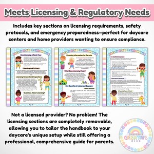 Daycare Forms- Editable Parent Handbook Template | Childcare Policies ...