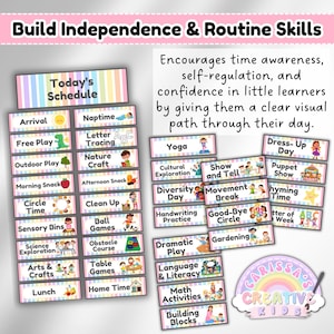 Printable Daily Schedule Cards for Daycares, Preschools & Childcare ...