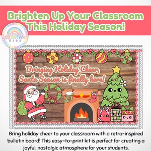Retro Christmas Bulletin Board Kit! Holiday Classroom Decor for Your ...