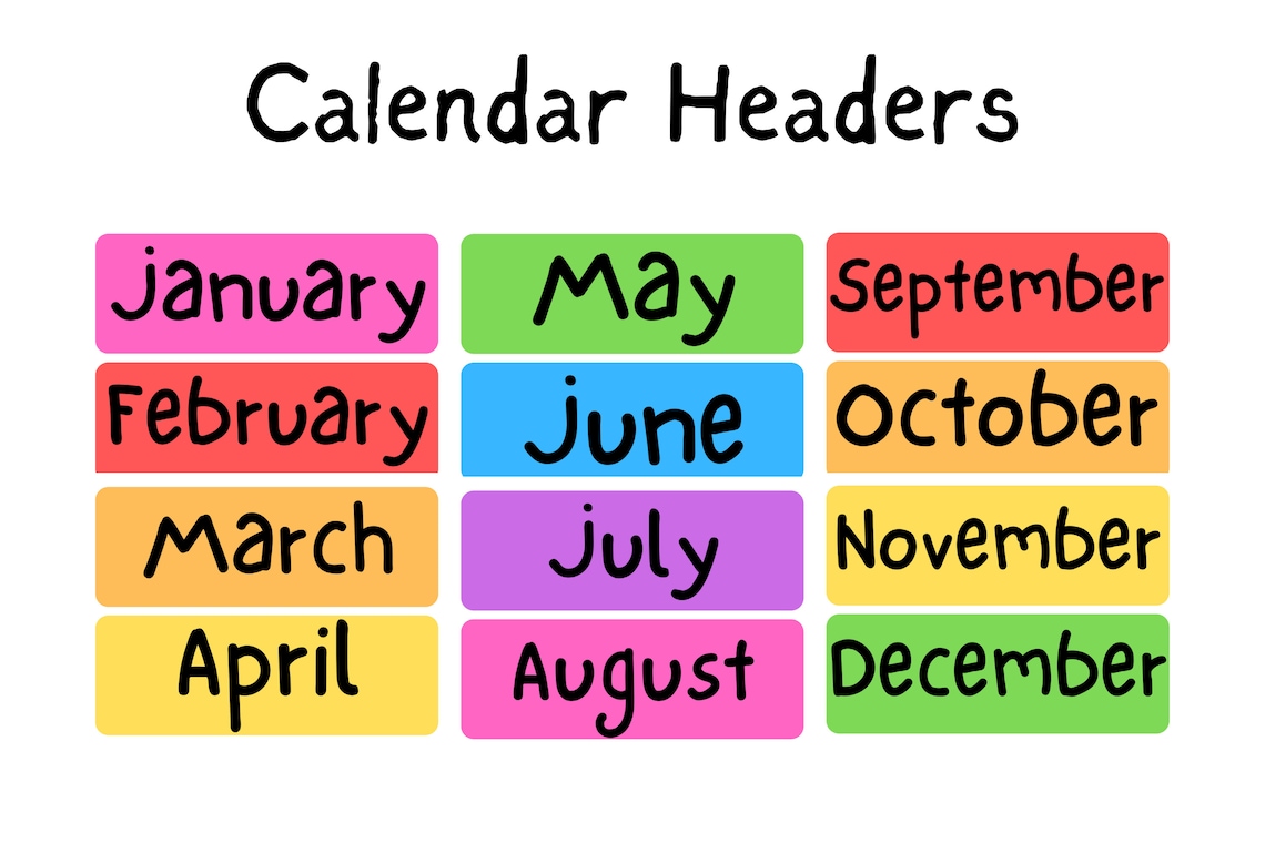 Daycare or Preschool Linear Calendar Prek Calendar Printable PDF ...