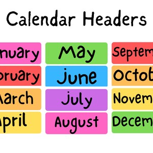 Daycare or Preschool Linear Calendar | Prek Calendar | Printable PDF ...