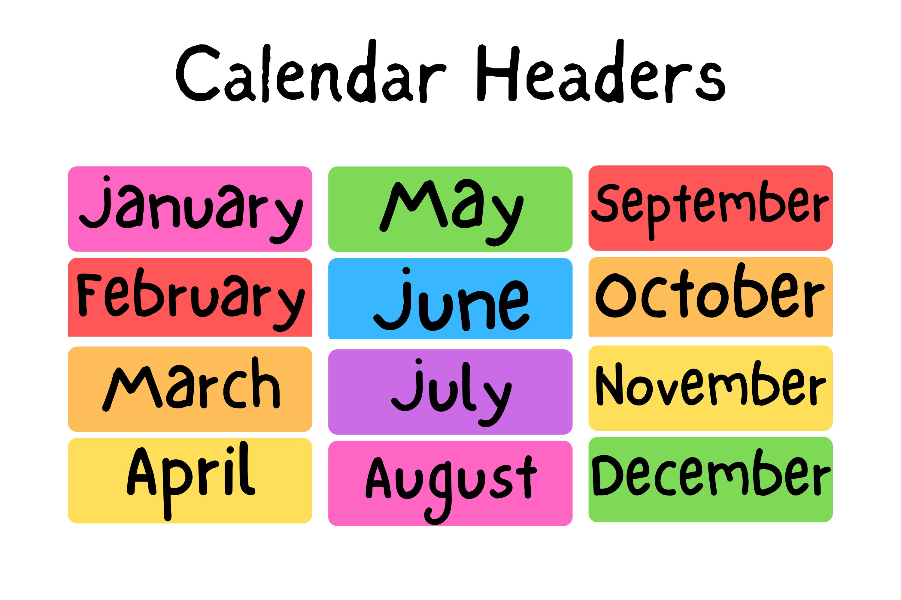 Daycare or Preschool Linear Calendar | Prek Calendar | Printable PDF ...