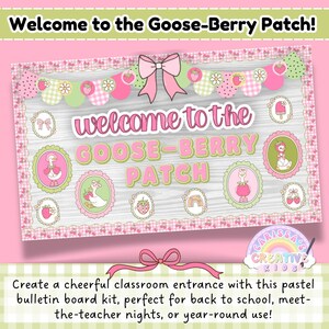 Goose-berry Patch Bulletin Board Kit • Strawberry Classroom Decor ...