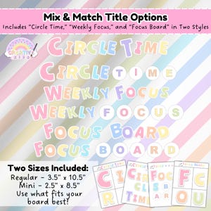 Circle Time Board | Pastel Weekly Focus Board for Preschool & Daycare ...