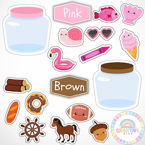 Color Sorting Toddler Activity Quiet Time Pages | Busy Book | Table ...