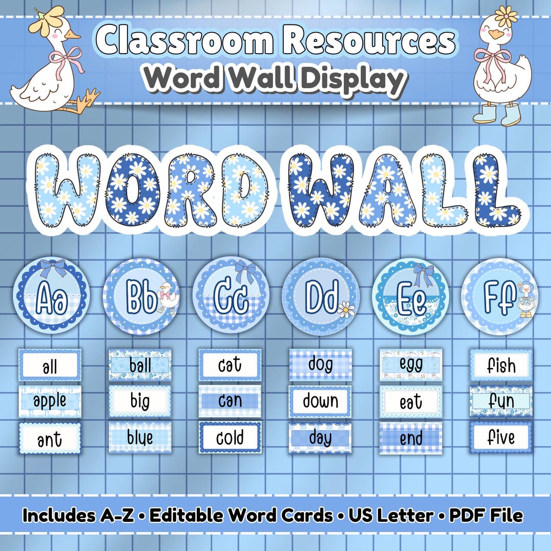Editable Word Wall Display • A–Z Alphabet Headers + Sight Word Cards ...