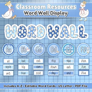 Editable Word Wall Display • A–Z Alphabet Headers + Sight Word Cards ...