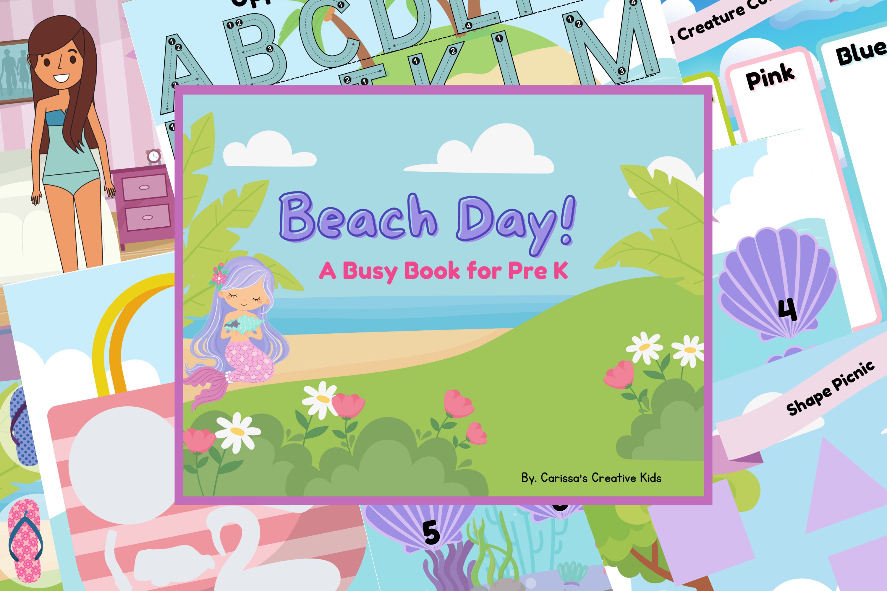 Preschool Busy Book Beach Day Daycare Activities Quiet - Etsy