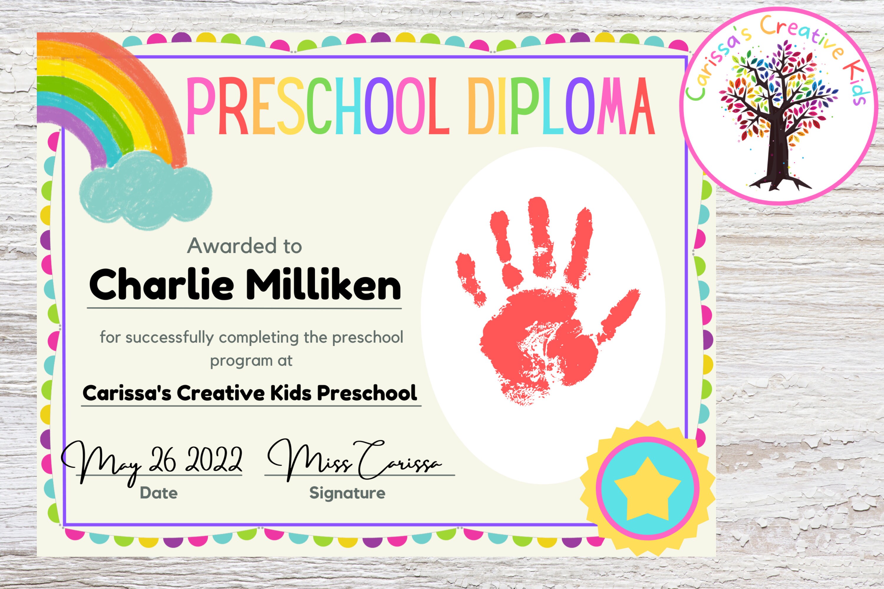 Preschool Diploma Pre K Certificate Editable Preschool - Etsy Canada