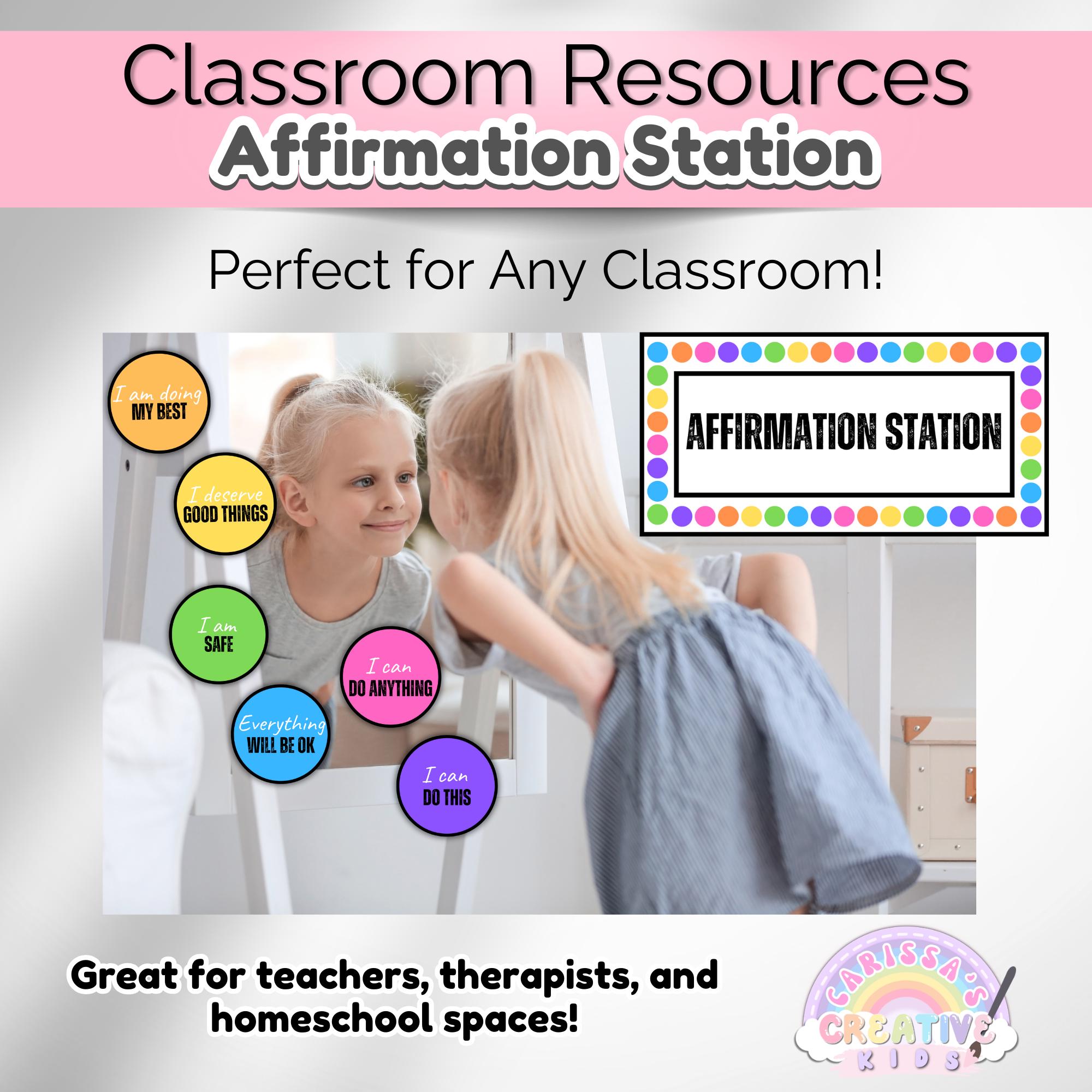 Affirmation Station | Classroom Decor | Daycare Printable | Preschool ...