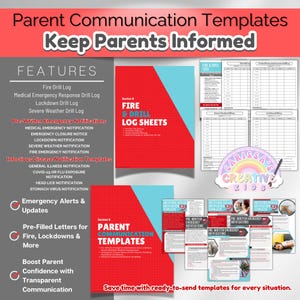 Daycare Emergency Planning Binder Editable Template | Emergency Action ...