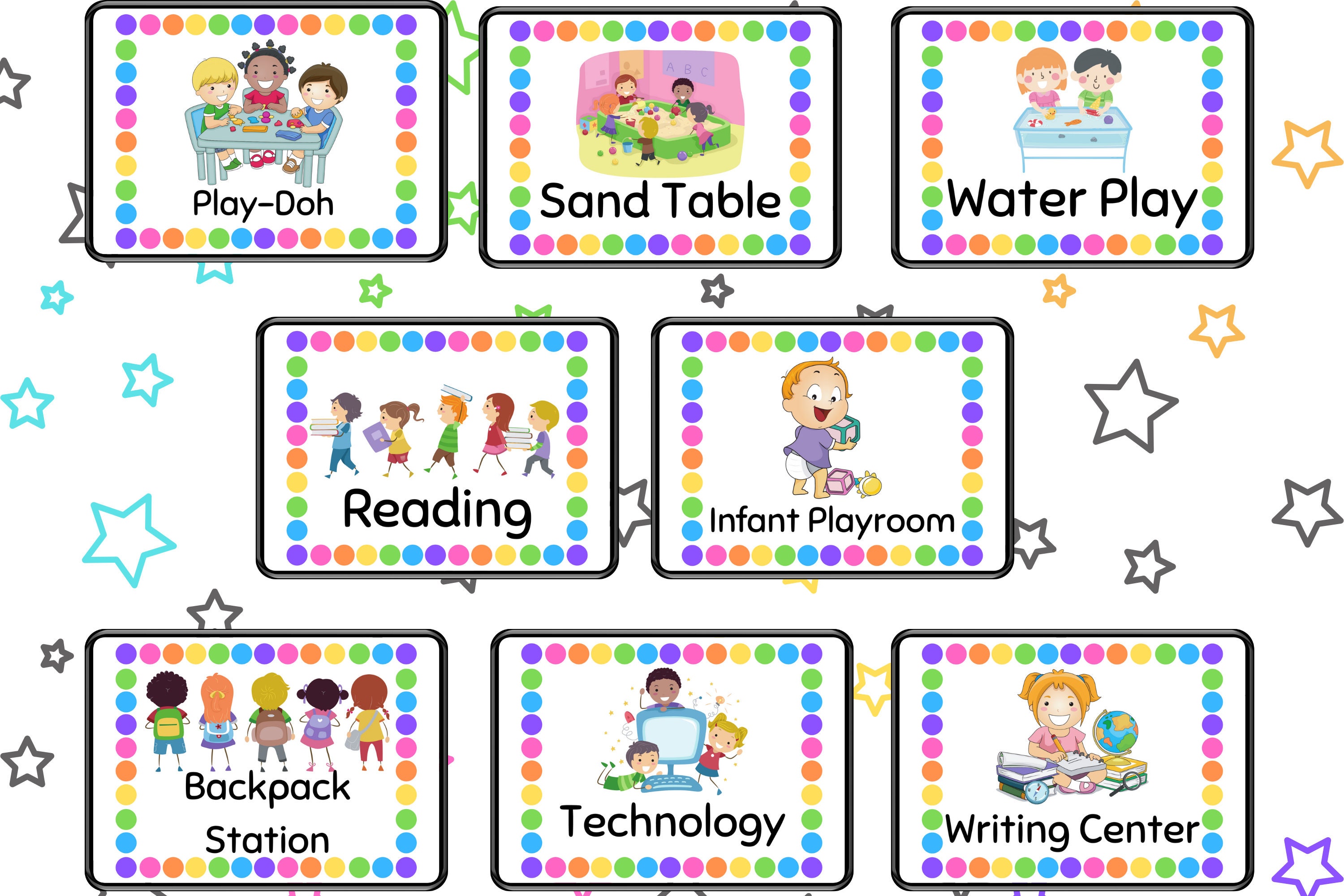 Center Signs for Daycare or Preschool Classrooms 31 PDF - Etsy