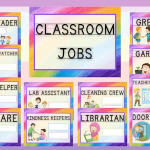 Classroom Job Chart | for Your Home Daycare, Childcare, Preschool or ...