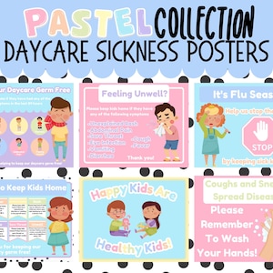 Daycare Sickness Posters Sick Policy Posters to Help Keep Your Space ...