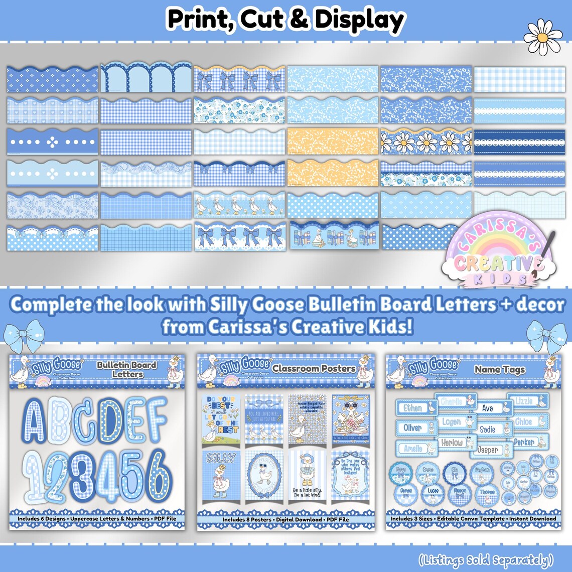 Silly Goose Bulletin Board Borders | Printable Classroom Decor ...