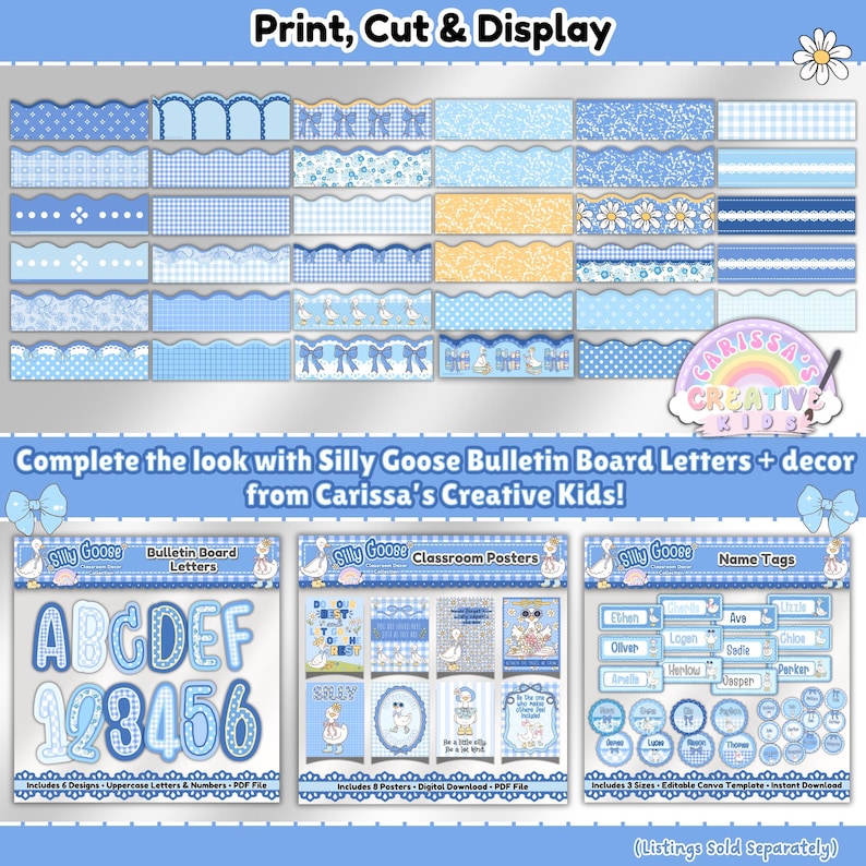 Silly Goose Bulletin Board Borders | Printable Classroom Decor ...